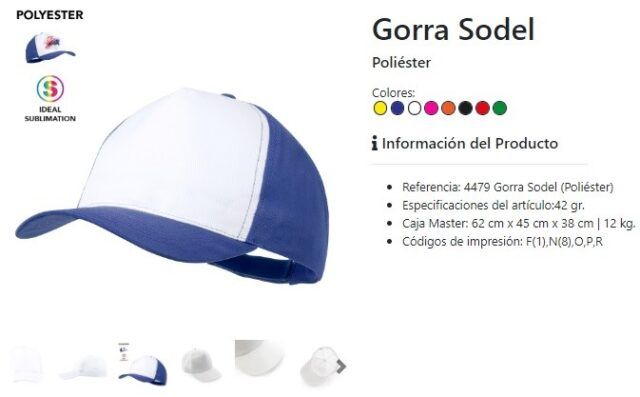 Gorras baratas personalizadas | MyM Regalos Promocionales