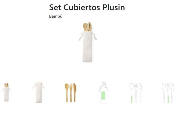 Cubiertos biodegradables | MyM Regalos Promocionales